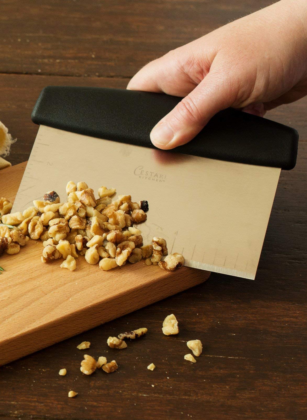 Cestari Bread Knife Bundle 6 inch Advanced Ceramic Knife for Slicing Homemade Bread and Bench Knife for Preparing Dough