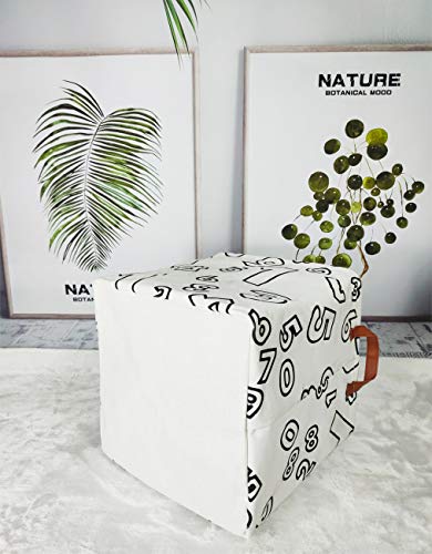 ASKETAM Square Canvas Collapsible Fabric Baby Toy Box Storage Bin Bedroom Decor Closet Kids Laundry Baskets Toy Organizer,Shelf Basket Nursery Storage,Gift Baskets(Number)