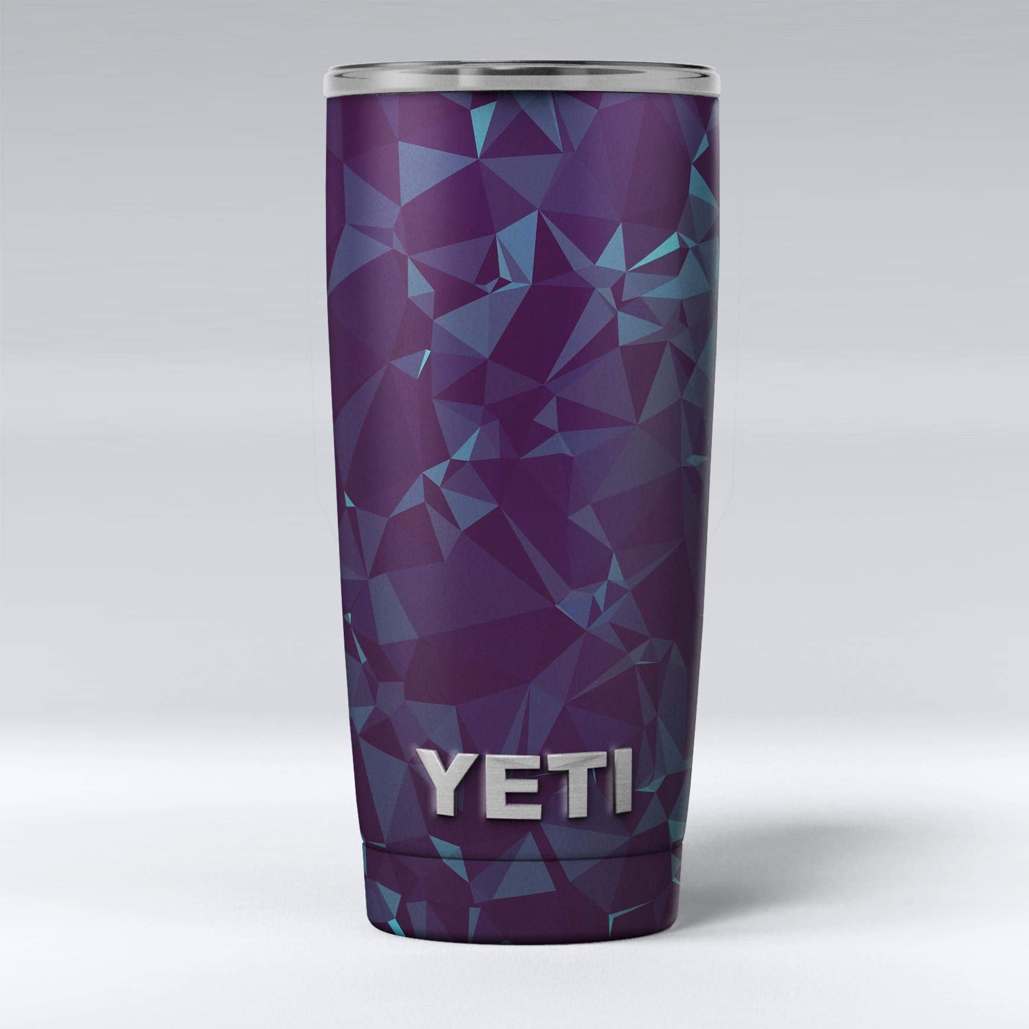 Design Skinz Dark Blue Geometric V15 - Skin Decal Vinyl Wrap Kit Compatible with The Yeti Rambler Cooler Tumbler Cups