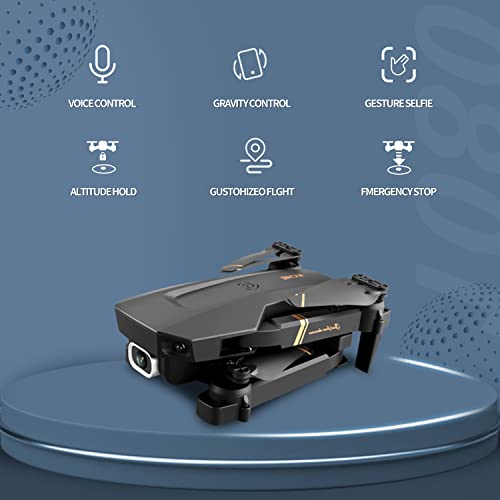 4DV4 Drone with 1080P HD Camera for Adults Kids,2.4Ghz FPV Live Video RC Quadcopter Helicopter for Beginners Toys Gifts,2 Batteries and Carrying Case,Altitude Hold,Waypoints,3D Flip,Headless Mode,Black