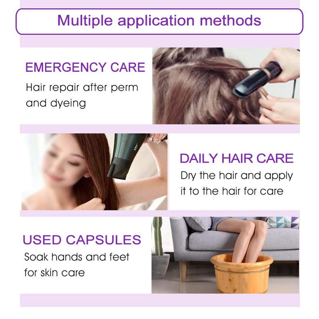 gowwim Hair Vitamin Serum Capsule, Multi-Oil Treatment for Smooth, Silky Hair Growth, Repair and Mask - 30 PCS