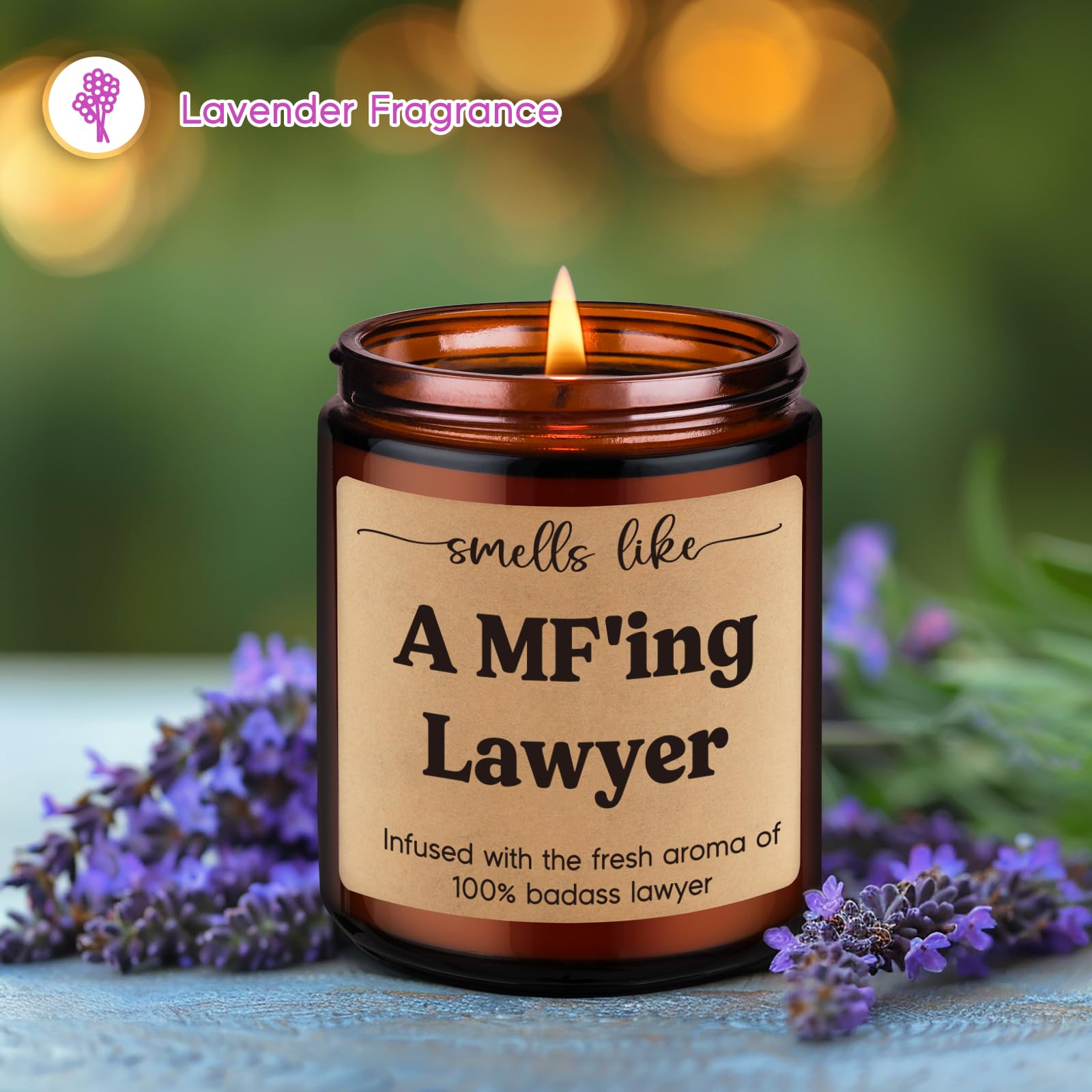 Miracu Badass Lawyer Candle, Lawyer Gifts for Women, Men - Funny Gifts for Law Students, Cool Gifts for Lawyers - Christmas, Law School Graduation Gifts, Future Lawyer Gifts, Law School Essentials
