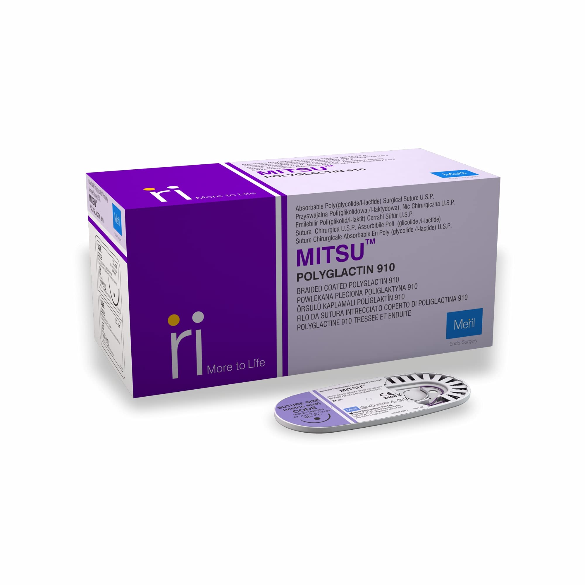 Training Purpose Suture Thread for Medical Students, Resident Doctors, Nurses-(Each Box-Pack of 12),Synthetic, Absorbable, Braided(Polyglactin 910),PGN10 2346