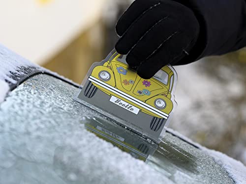 BRISA VW Collection - Volkswagen Beetle Car Bug Ice Scraper, Windscreen Scraper, Ice and Snow Remover, Winter Car Accessories (Yellow)