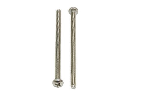Bolt Dropper #6-32 X 2-1/2" Stainless Pan Head Phillips Machine Screw (50 pc) 18-8 (304) Stainless Steel Screws by Bolt Dropper