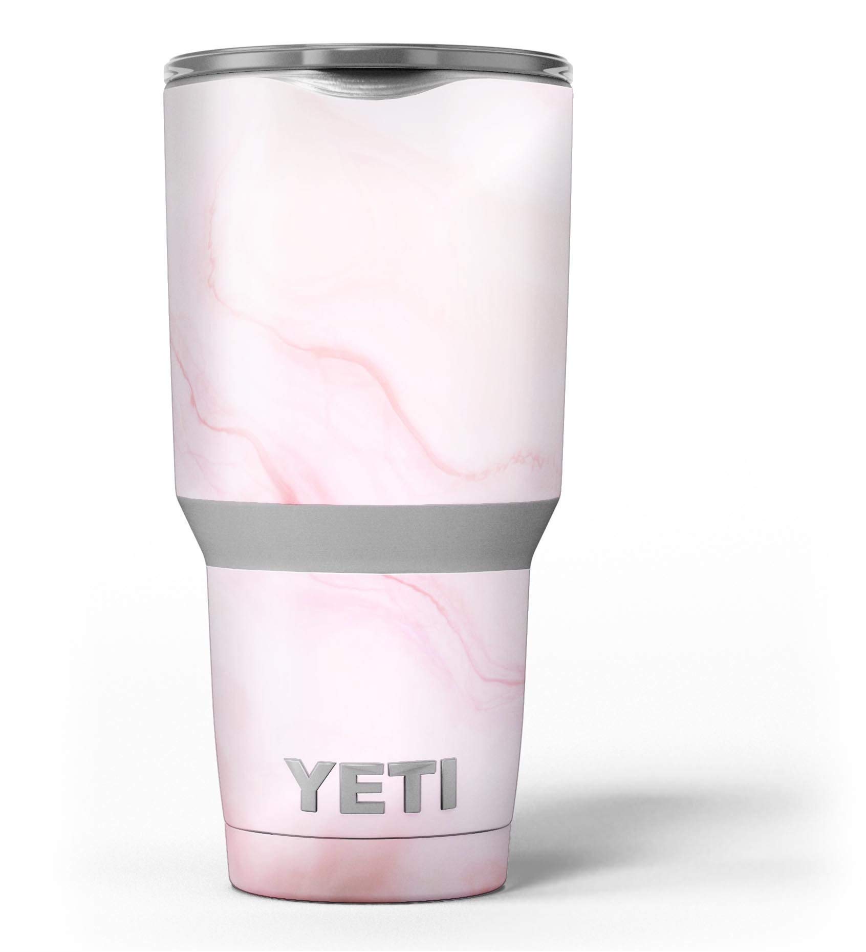 Design Skinz Marble Surface V1 Pink - Skin Decal Vinyl Wrap Kit Compatible with The Yeti Rambler Cooler Tumbler Cups