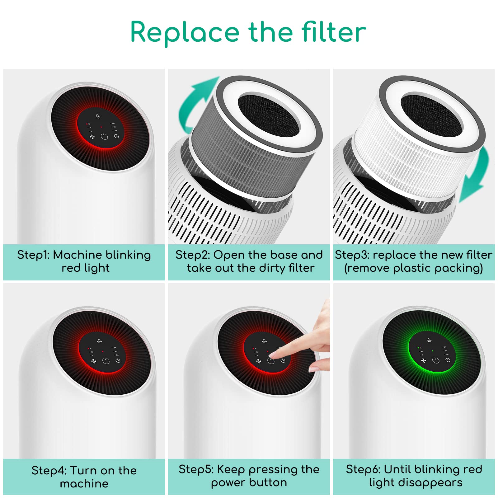 Afloia HEPA Air Purifier Original Replacement Filter + 20 PCS Sponges for Fillo With Fragrance B09M799DT4/B09M78CZYX