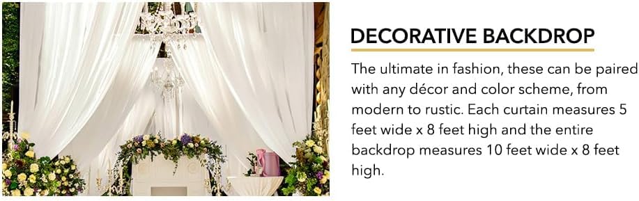 AK TRADING CO. 10 feet x 8 feet IFR Polyester Backdrop Drapes Curtains Panels with Rod Pockets - Wedding Ceremony Party Home Window Decorations - Lemon Yellow