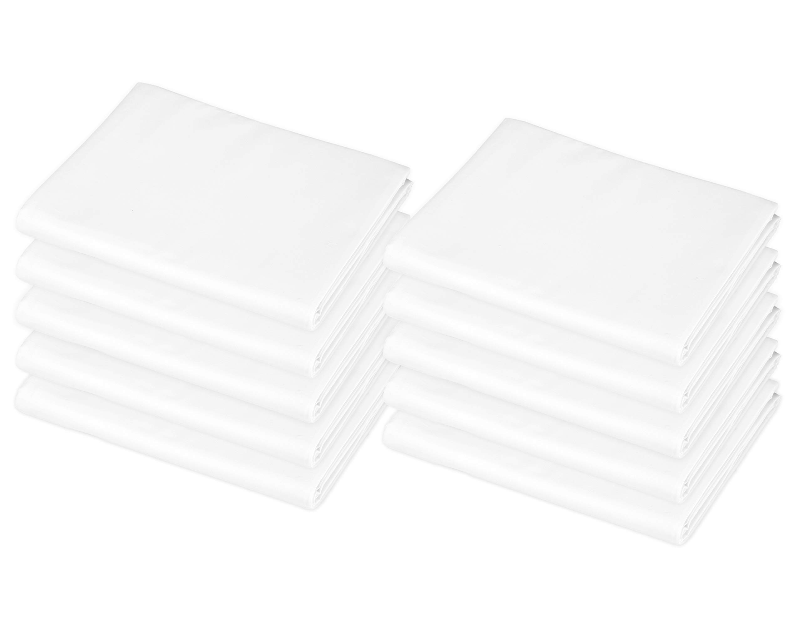 American Baby Company 10-Piece 100% Natural Cotton Percale Toddler Daycare/Pre-School Cot Sheet, White, 23" x 40", Soft Breathable, for Boys and Girls