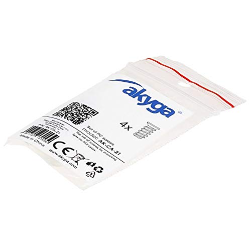 Akyga AK-CA-21 Fan Screws Set for Fan Silver Steel Pack of 4
