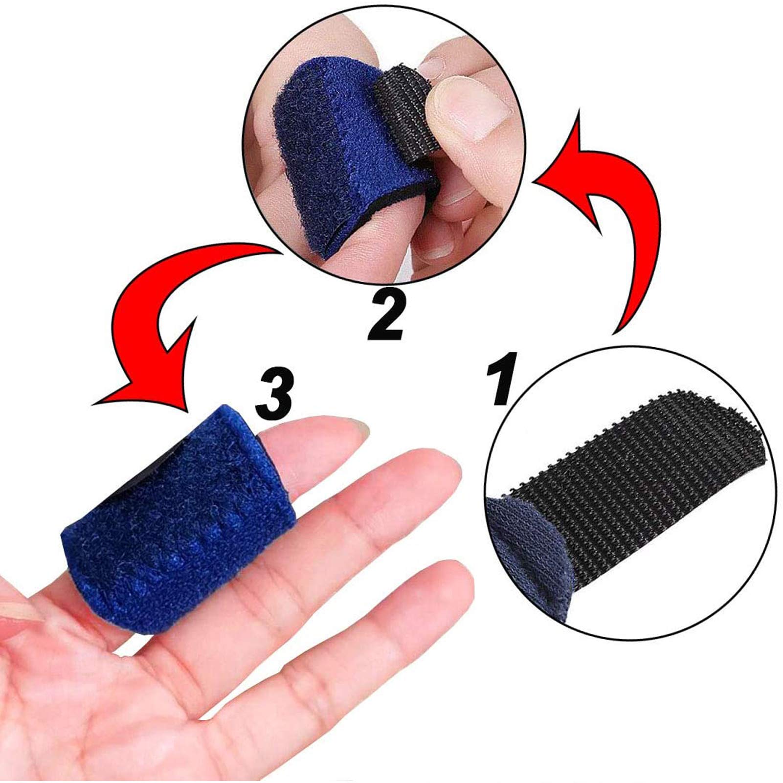 2 Pack Trigger Small Finger Splints with Aluminium Support, Mallet Pinky Finger, Little Finger Support Protector for Broken Pinky Finger, Trigger Finger, Arthritis Pain, Sport Injuries