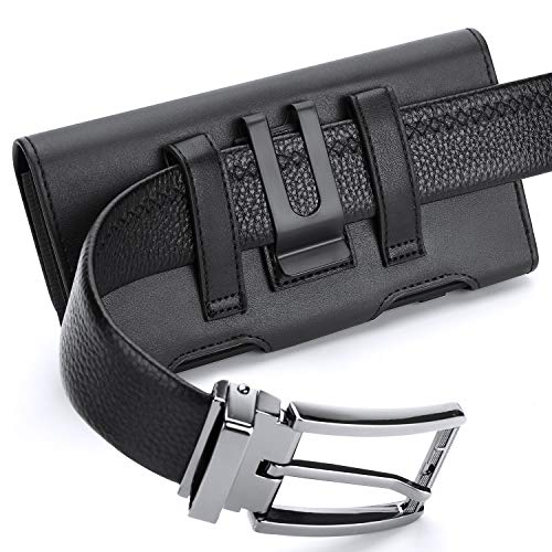 BECPLT Google Pixel 7 7 Pro 6 Pro Pixel 6 Pixel 5a 5G 4a 5G Case, Google Pixel 4 XL 3 XL Holster Case, Leather Holster Belt Clip Case with Card Holder for Google Pixel 3a XL Pixel 2 XL Pixel XL Black