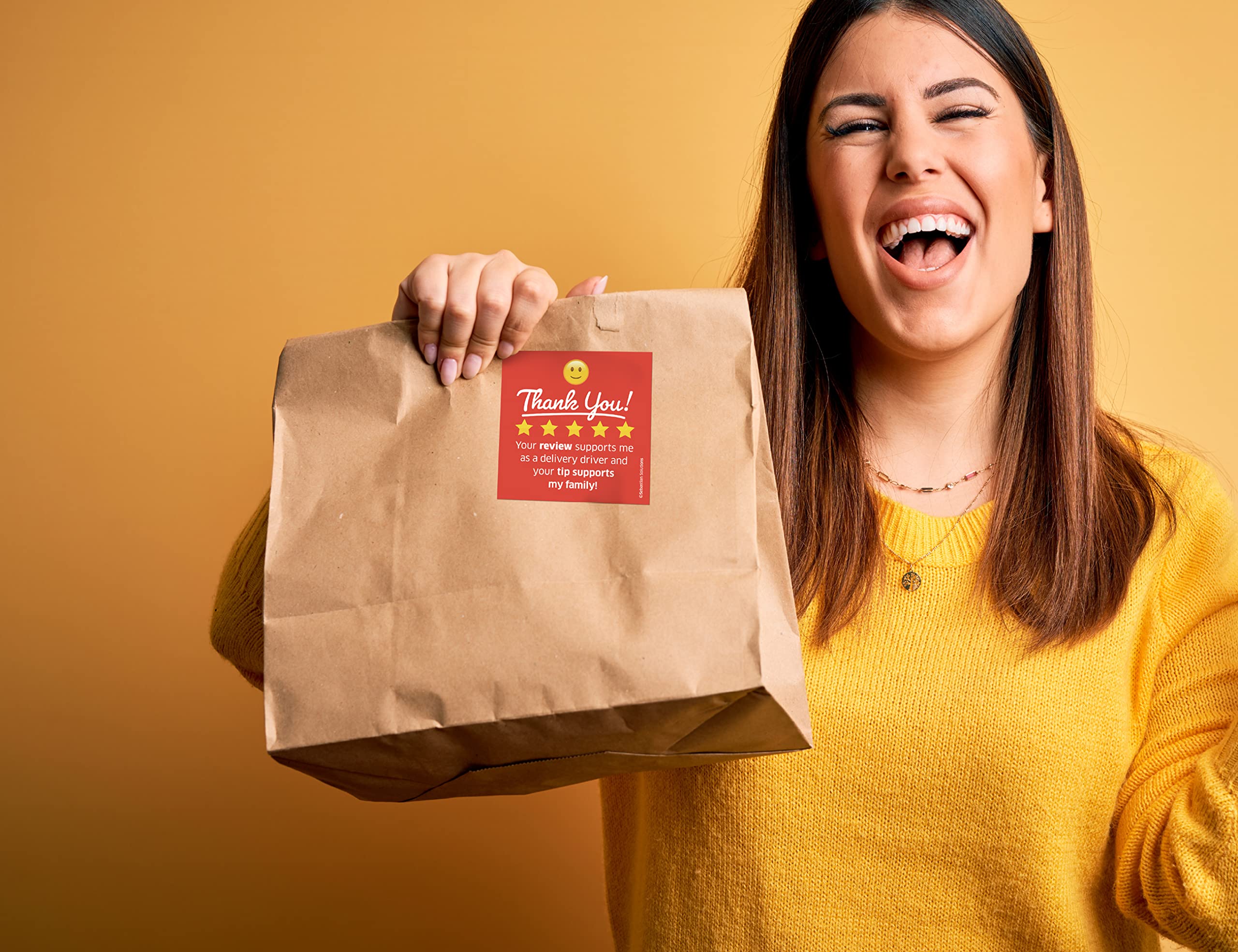 Delivery Driver Bag Seal Stickers – Get 5 Star Reviews and Bigger Tips – Local Delivery, Restaurant Delivery Accessories, Food Driver Accessories, On-Demand Delivery, Grocery Delivery (50)