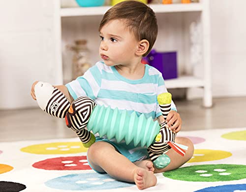 B. baby – Sensory Zebra Plush – Zebra Accordion – Interactive Stuffed Animal – Musical Baby Toy – 6 Months + – Squeezy Zeeby