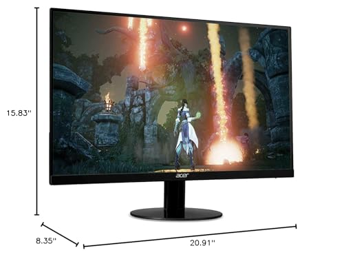 Acer SB230 Bbix 23" Full HD (1920 x 1080) IPS Ultra-Thin Zero Frame Monitor with AMD Radeon FREESYNC Technology - 1ms | 75Hz Refresh (HDMI & VGA ports), Black