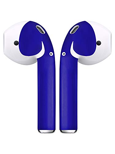 APSkins Silicone Case and Stylish Skins Compatible with Apple AirPod Accessories (Admiral Blue Case & Skin)