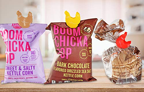 HOME-X Chicken-Shaped Bag Clips for Chips, Food Bags, Kitchen and Laundry, 2.5β L x 2β W, Set of 3