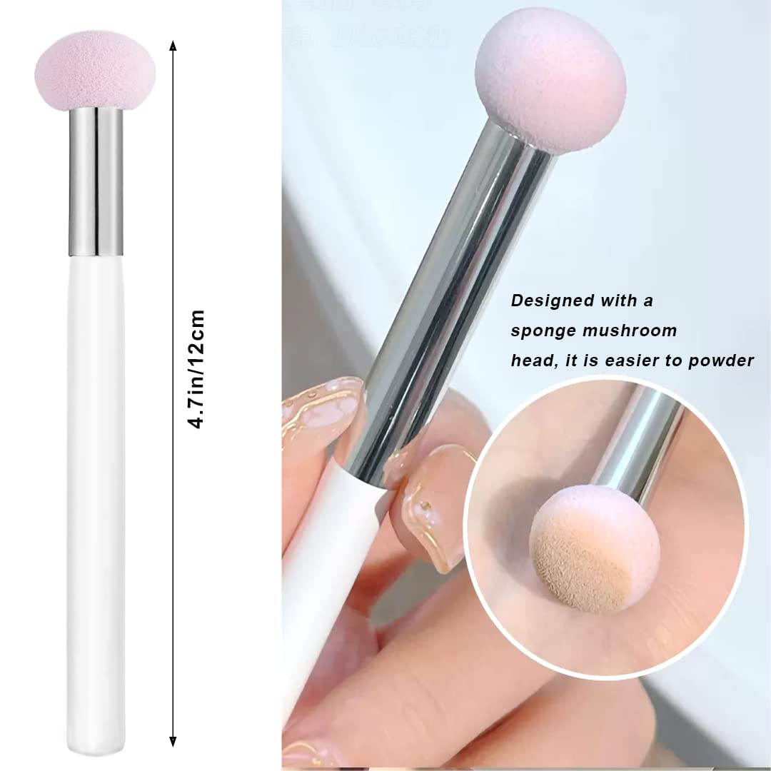 2 Pack Makeup Palette and Spatula Set,Professional Stainless Steel Cosmetic Mirror Lady Mixing Palette Tool With 6 Pcs Sponge Eyeshadow Makeup Applicator With Handle + 2 Shapes Silicone Lip Mask Makeu