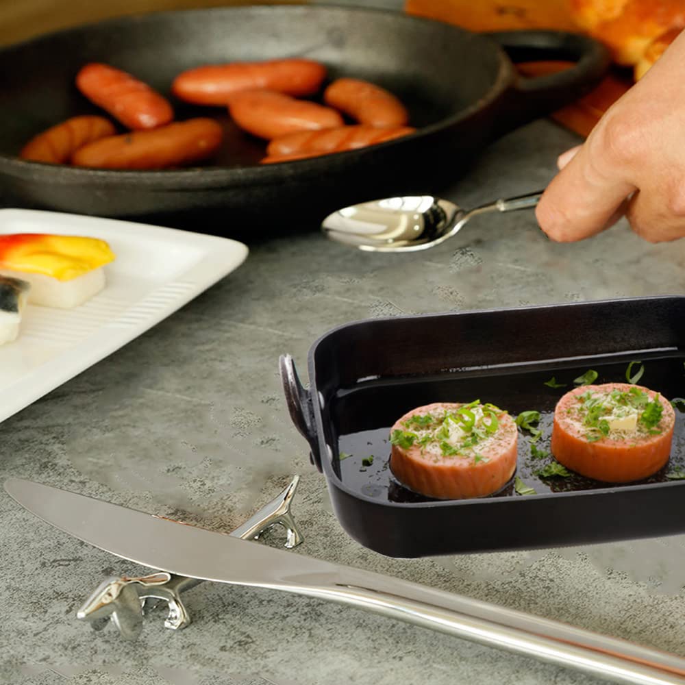 4 Pieces Chopsticks Holder Sliver Chopstick Rest Pillow Zinc Alloy Chopstick Rack Stand for Spoon Fork Knife Tableware Brush Home Kitchen Table Decoration (Dachshund)