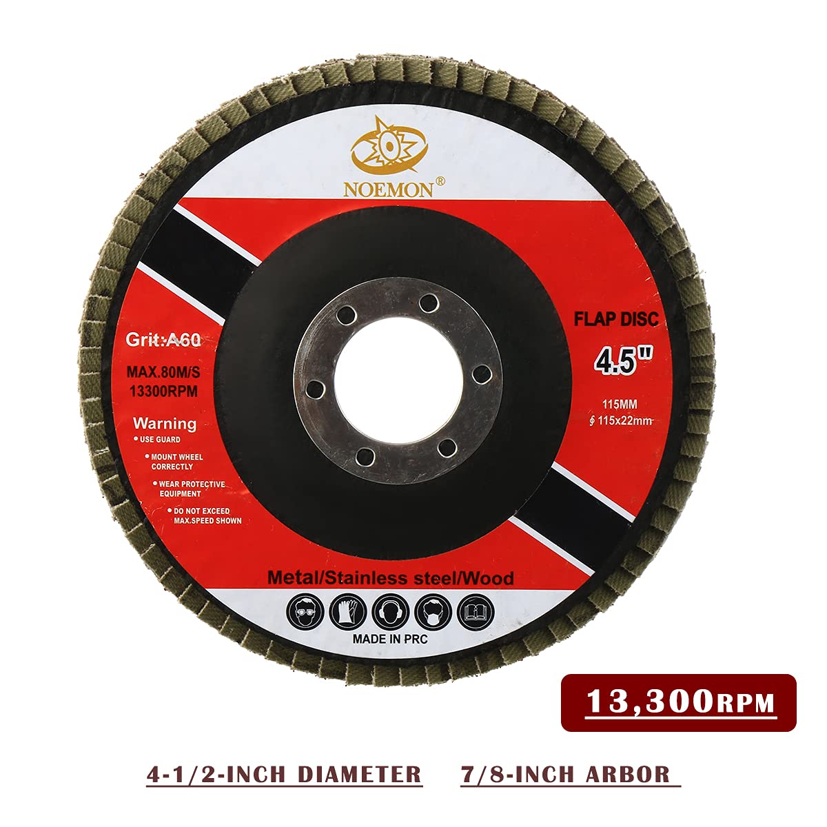 28 Packs Flap Disc 4-1 2 Inch Angle Grinder Attachments Grinding Wheel Angle Grinder Sanding Disc 40 60 80 120 Grit Grinding Disc (4 1/2 Inches)
