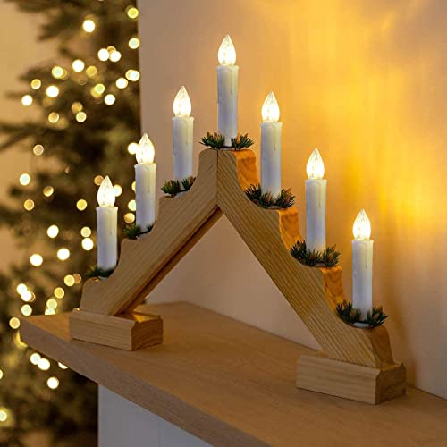 Homemory 20 PCS LED Window Candles with Remote Timer, Battery Operated Flameless Taper Christmas Candles Light with Clips/Suction Cups, Flickering Warm White Light, Dia 0.7''x 4''