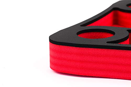 Polar Whale Floating Drink Holder Red and Black Refreshment Table Tray for Pool or Beach Party Float Lounge Durable Black Foam 17.5 Inches Large 10 Compartment UV Resistant