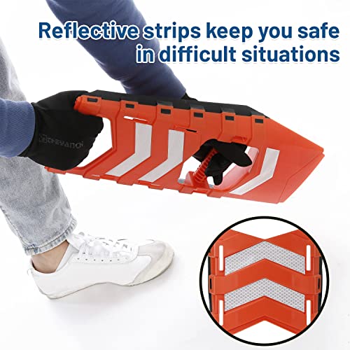 2Packs Heavy Duty Survival Shovel for Off Road,Camping,Beach,Digging Dirt, Sand, Mud & Snow,Winter Snowy Day Snow Shovel,Ice Scraper, Snow Ice Removal for SUV Truck Vehicle Car Window Windshield