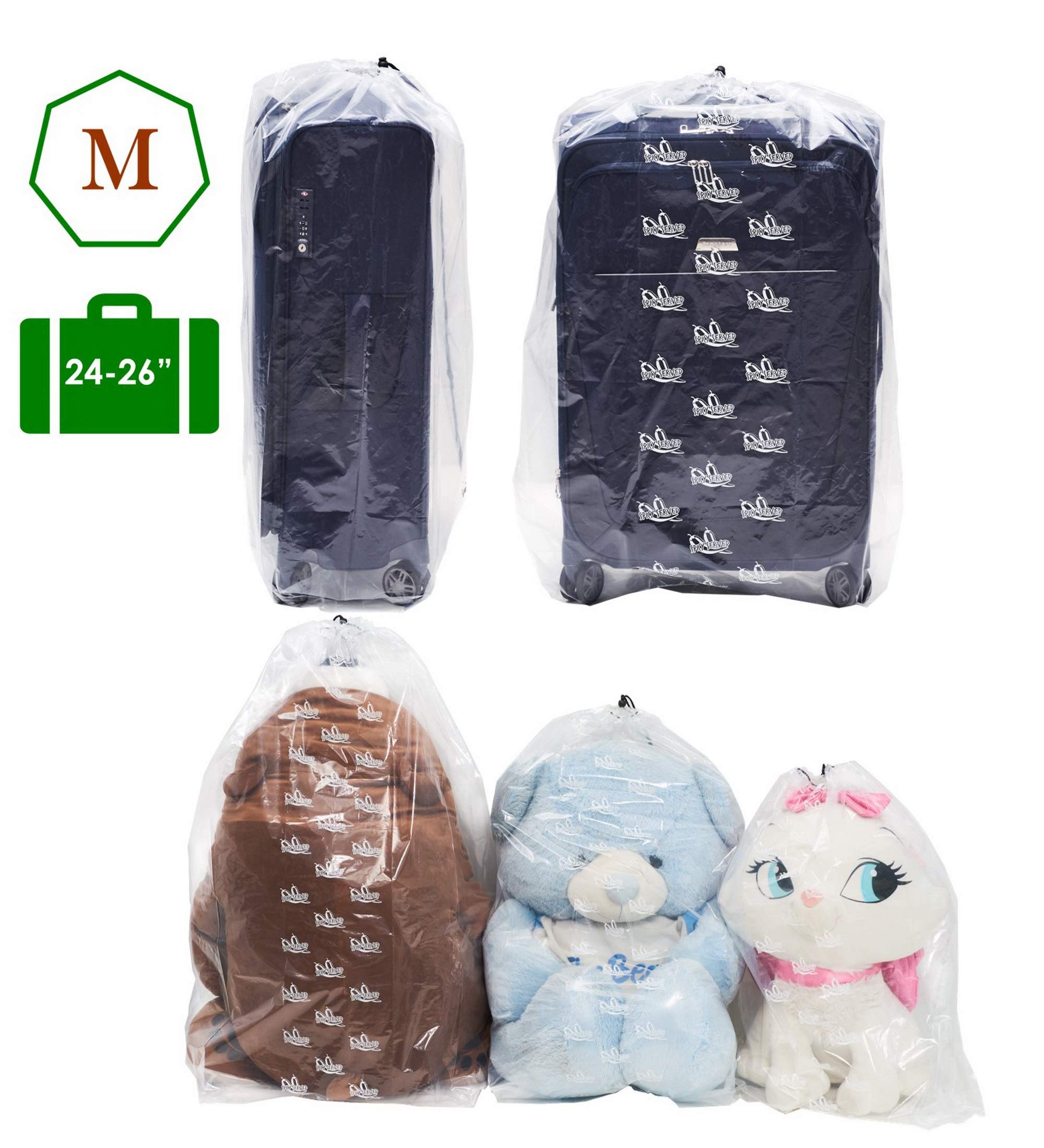 4 pieces of Dust Cover Big Plastic Drawstring Bags Multi-Purpose for Storage and Keeping Luggage, Big Dolls, Blankets, Pillows, Suitcase Good for Household Organizing Reusable (M (79x98 cm))