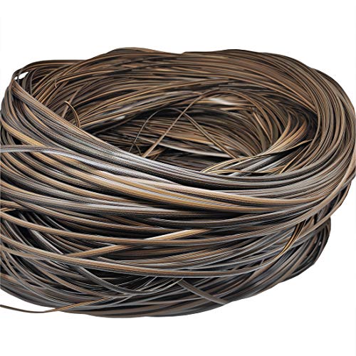 RNY Gradient Brown Polyethylene Plastic Rattan Synthetic Wicker Repair Material for Knit and Repair Rattan Chair Table Basket (Brown Gradient, 60 feet)