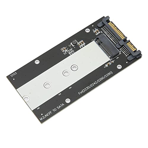 2.5in SSD Hard Drive Adapter Box, M.2 to III SSD Enclosure 6Gbps Transmission Good Heat Dissipation Ultra Thin for Computer