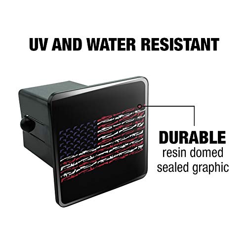 American Gun Flag USA Second 2nd Amendment Tow Trailer Hitch Cover Plug Insert 2"