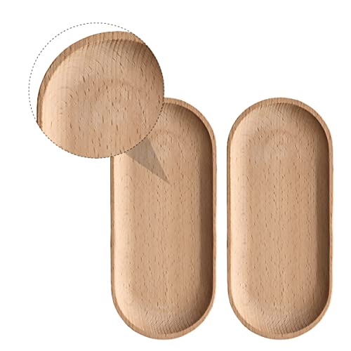 4pcs Rectangular Trays Table Wooden Decoration Appetizers Appetizer Dessert Retro Cuake Japanese Plates Wedding Dish Nut Coffee Tray, Dinne Kitchen Pastries for Bars