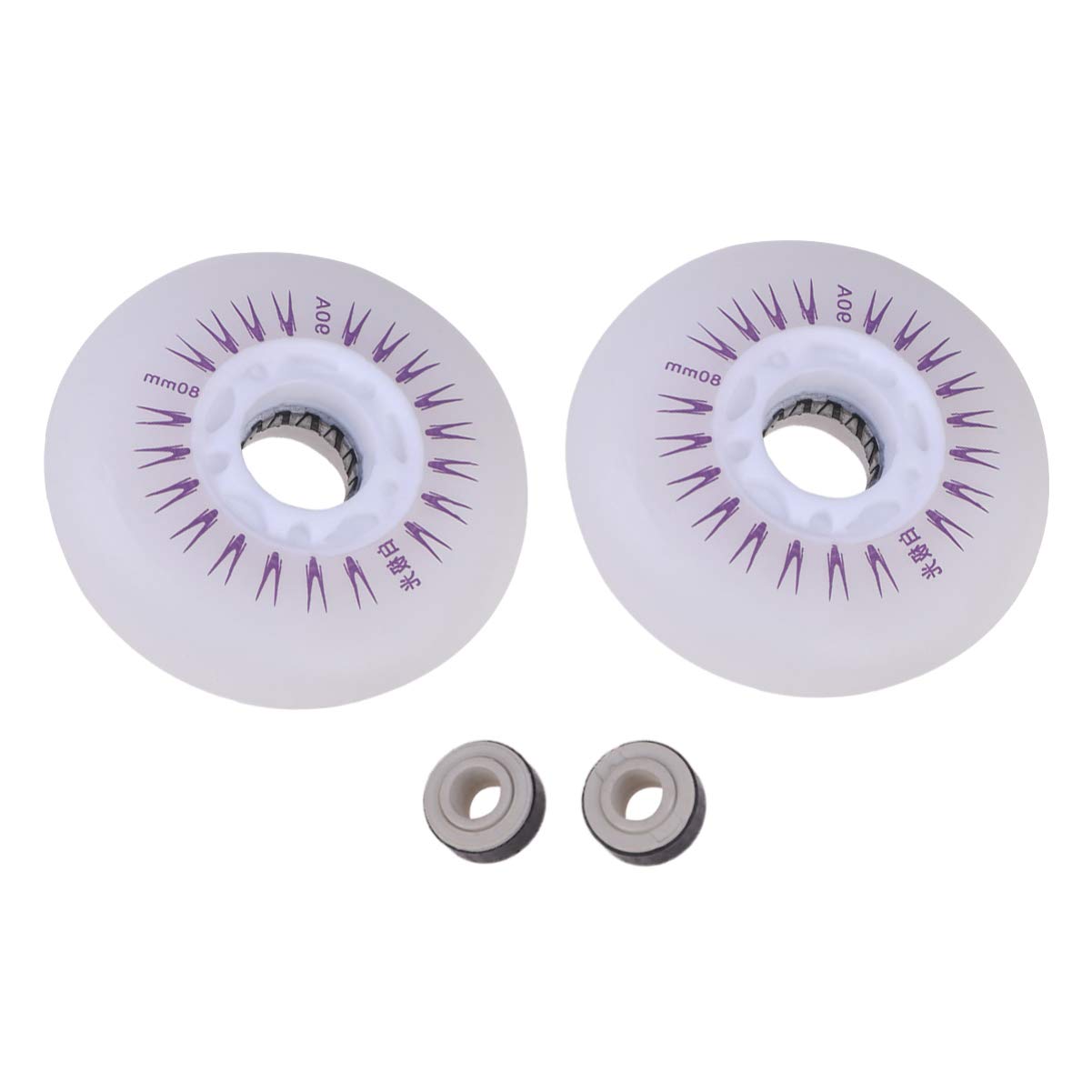 2 Pcs Accessories Roller Skating Shoes Replacement Roller Wheels Inline Wheels an Fittings Flash Roller Skating Wheels pully Pulleys PU Flash Wheels Luminous Wheel LED