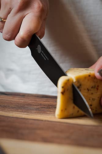 Everdure German Steel Professional Utility Knife, 6 Inch Knife with Titanium Coated Blade and Pakka Wood Handle, Perfect Kitchen Knife for Slicing Sandwiches, Cheese, Vegetables, and More