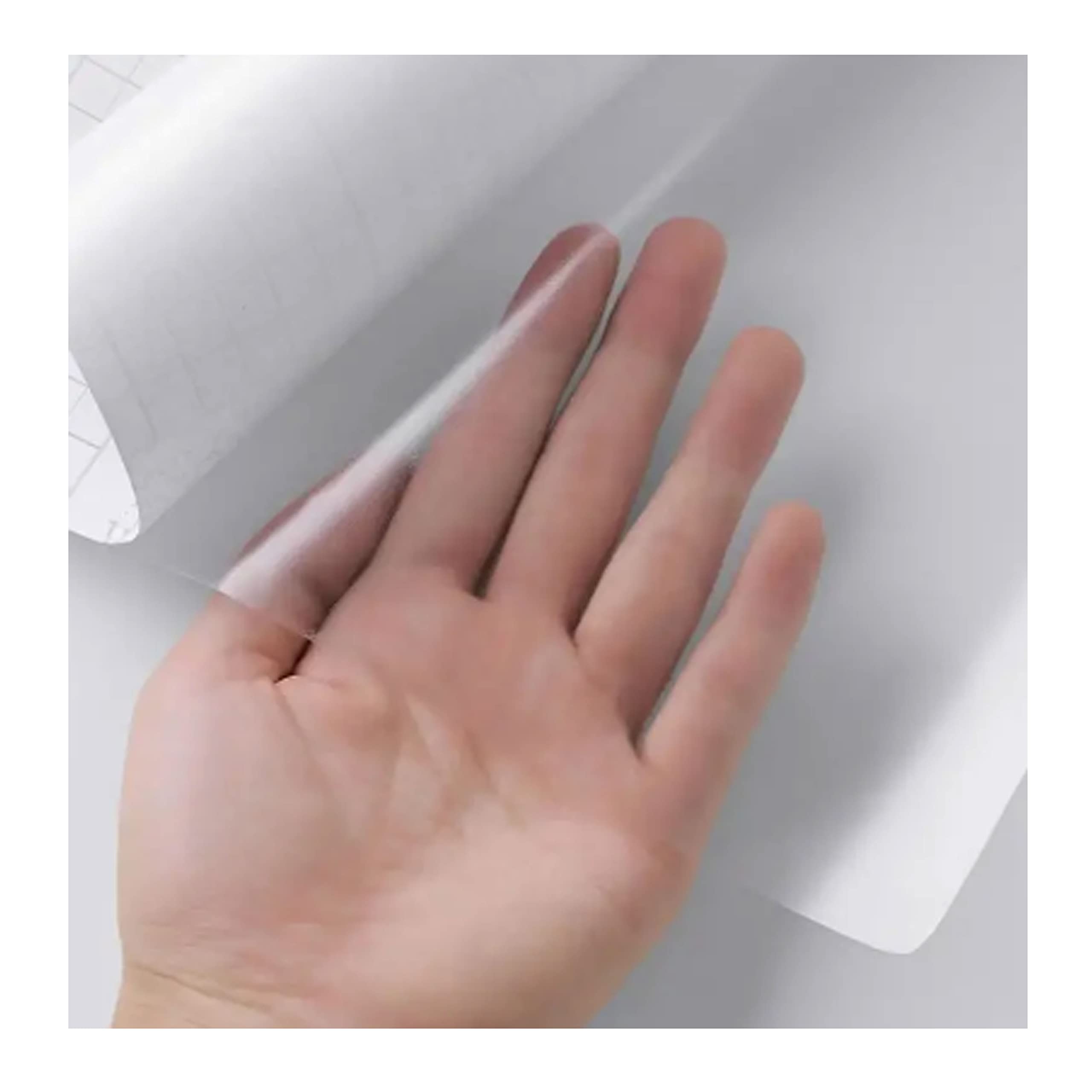 2 Rolls Clear Cover Transparent Matte Covering Self Adhesive Peel Stick Film 5FT Liner Laminating Surfaces Cover Shelf Drawer Liner 13.5"x5ft Each Contact Paper Book Document Laminate DIY Surface Easy