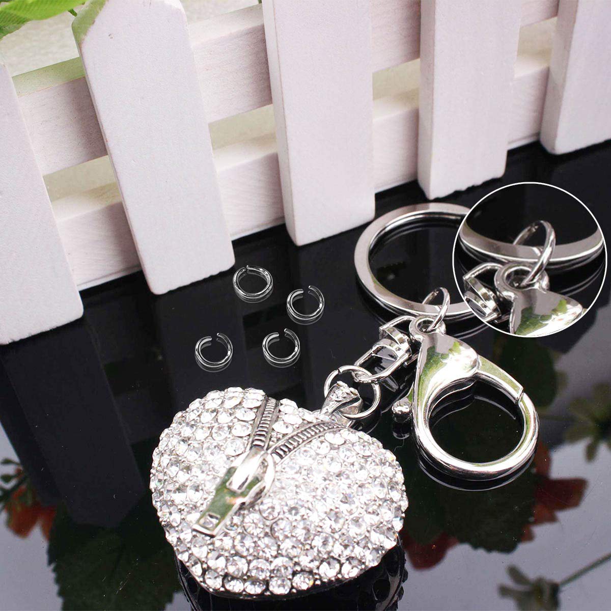 600 Pcs Silver Plated Jump Rings Split Rings Circle Clasp Connecting Rings Jewelry Necklace Bracelet Pendant Choker Charm Loops DIY Craft Earring Making Supplies (6 mm)