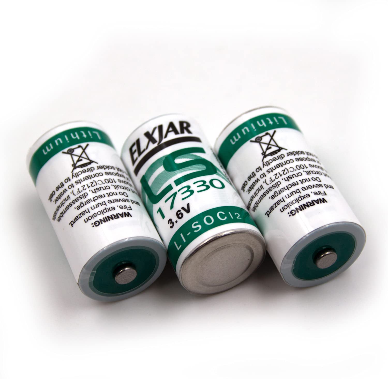 YUTSUJO (3-Pack) 3.6V 2100mAh 2/3A LS17330 Lithium Battery Pack for SAFT Hunting Dogs, Carbon Monoxide Detectors, Intrusion Sensors, Invisible Fencing,Smart Utility Metering, Emergency Backup