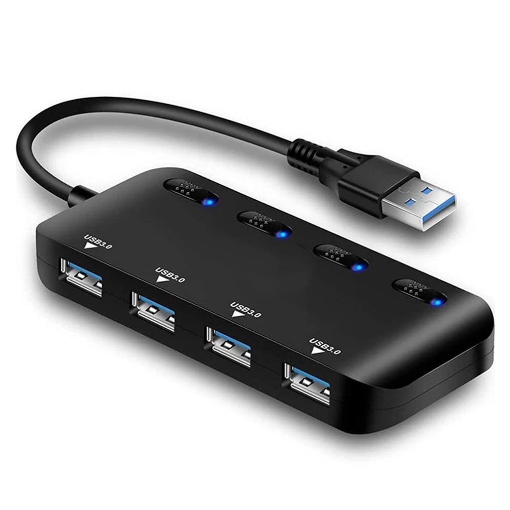 SHYPT USB3.0 Hub,4 Port High Speed Splitter Micro USB Hub Tablet Laptop Computer Notebook