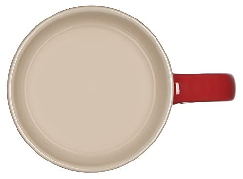 Le Creuset Stoneware Set of 4 Mugs, 14 oz. each, Cerise