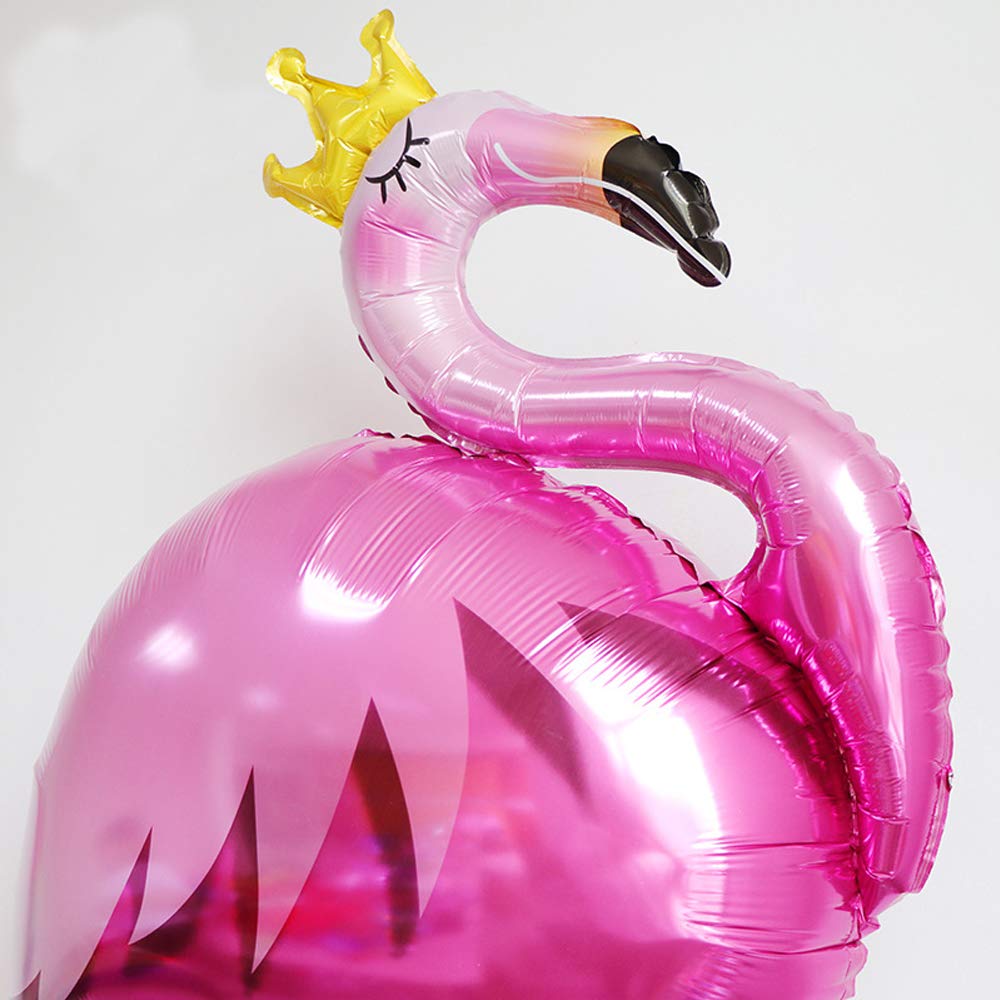 2 Pcs Flamingo Giant Balloons Pink Flamingo Mylar Foil Balloon for Party Supplies