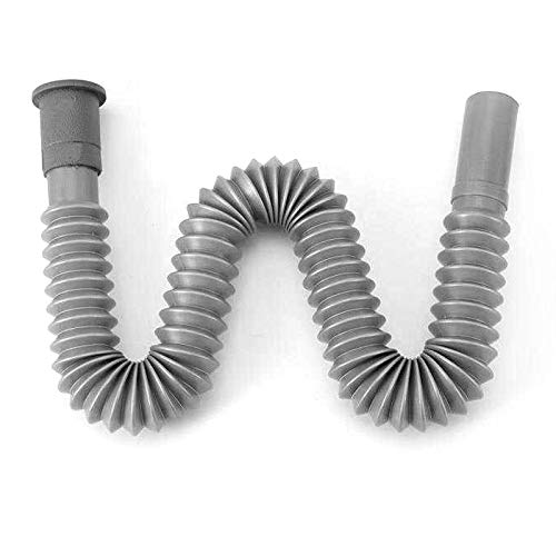 2pcs Flexible Extension Drain Pipe, Angle Simple Flexible Extension Hose, Bathroom Sink Expanded Tube,Tail Pipe Extension For Vessel Sink(275mm,gray)