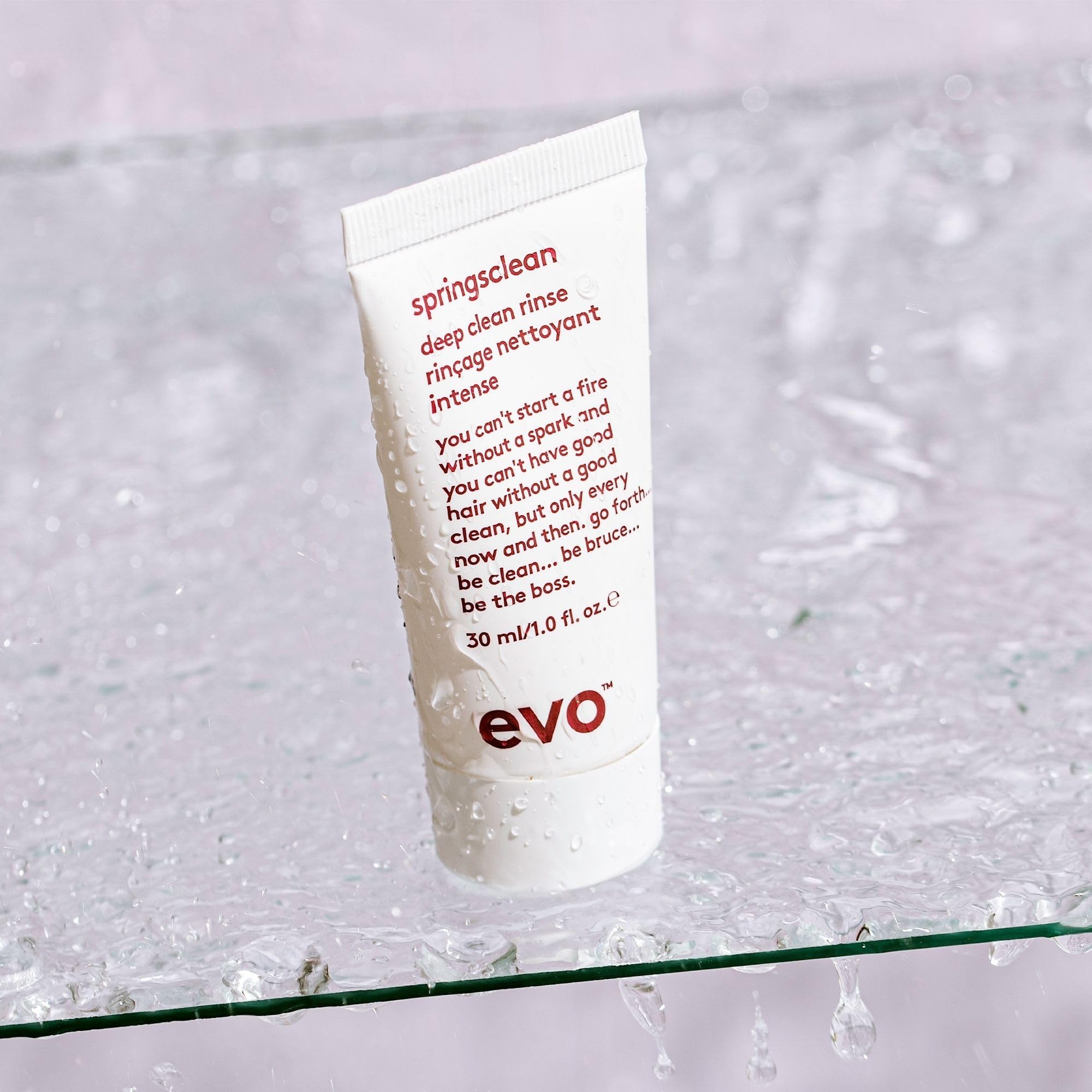 EVO Springsclean Shampoo - Deep Cleansing & Gentle Moisturizing - For Natural Shiny Soft Curly & Wavy Hair - Travel Size, 30ml / 1.01fl.oz