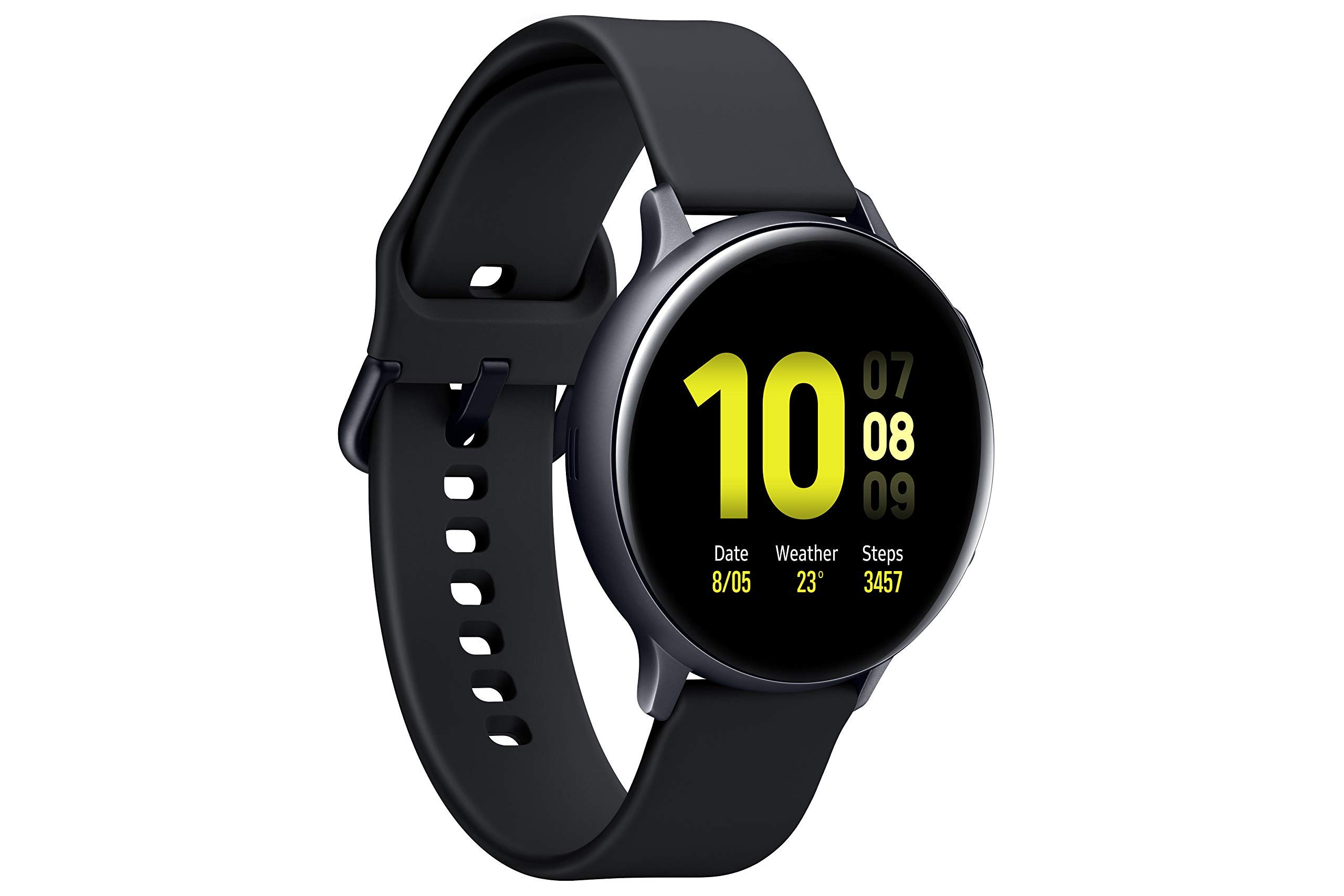 Samsung Galaxy Watch Active2 - IP68 Water Resistant, Aluminum Bezel, GPS, Heart Rate, Fitness Bluetooth Smartwatch - International Version (R830 - 40mm, Aqua Black) (Renewed)