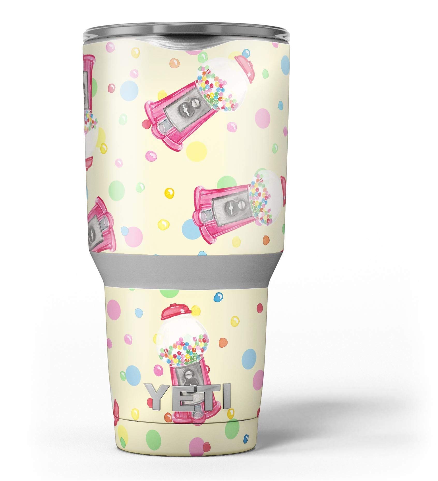 Design Skinz The Fun Colorful Gumball Machine Pattern - Skin Decal Vinyl Wrap Kit Compatible with The Yeti Rambler Cooler Tumbler Cups