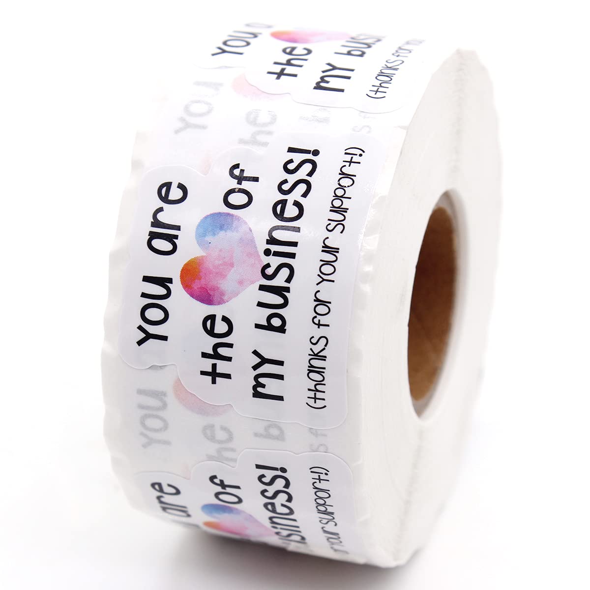 You are The Heart of My Business with Colorful Heart Design Stickers,Thank You Stickers,Small Business Stickers, Envelopes Stickers, Gift Bags Packaging 500 PCS
