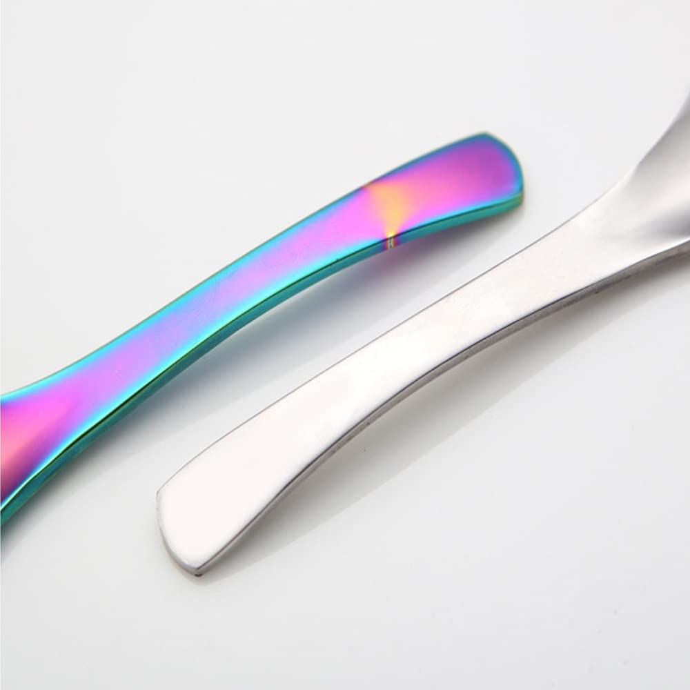 5 PCS Soup Spoon,Stainless Steel Spoon, Mirror Finish Spoons,Kitchen Serving Spoons,Dessert Spoon,Coffee spoon,Ice Cream Spoons for Soup Rice Tea Milk Coffee Dessert(Golden)