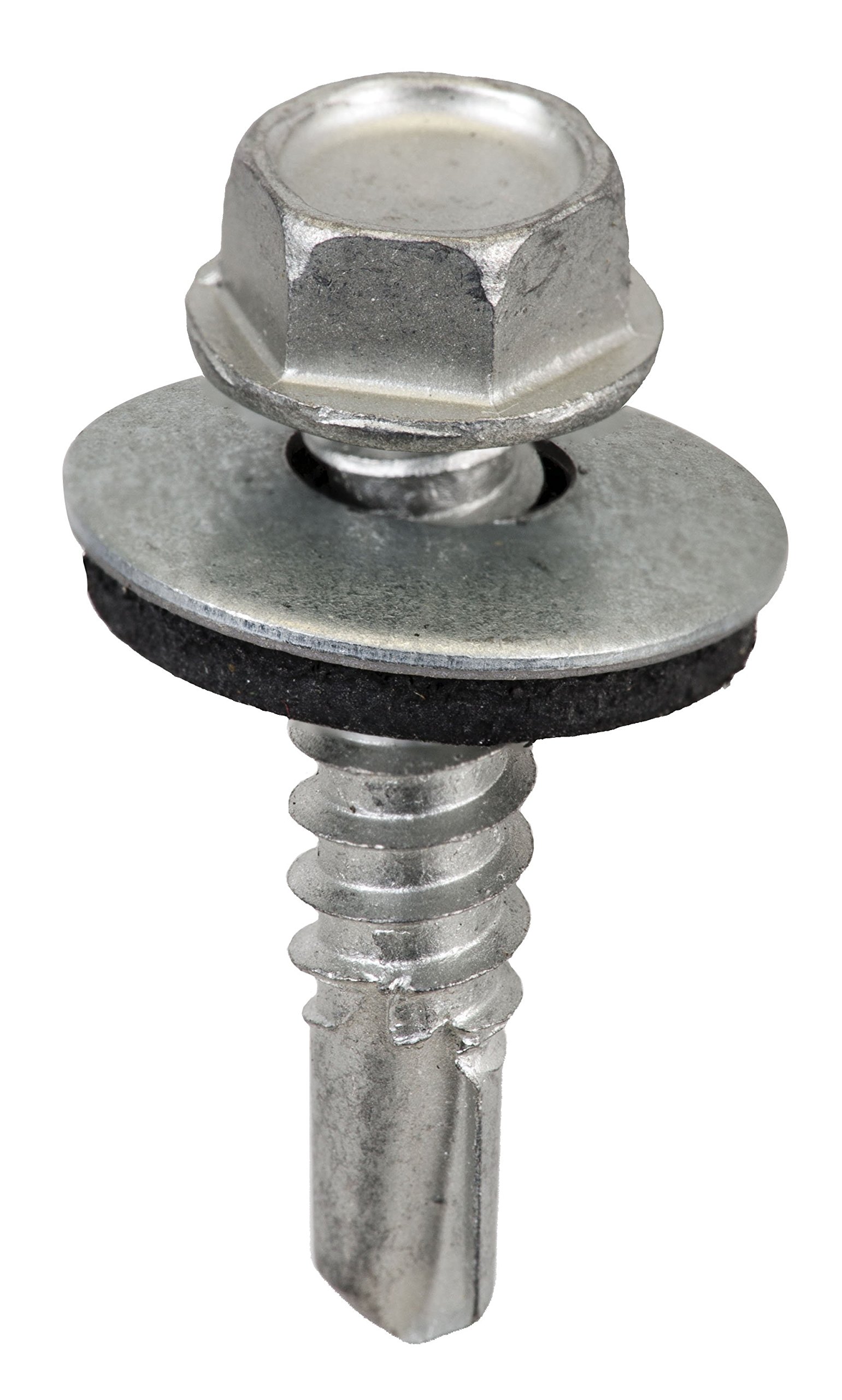 Acorn Metal-Metal Roofing Screws #12 x 1", Galvanized Steel, Bag of 250 Pieces