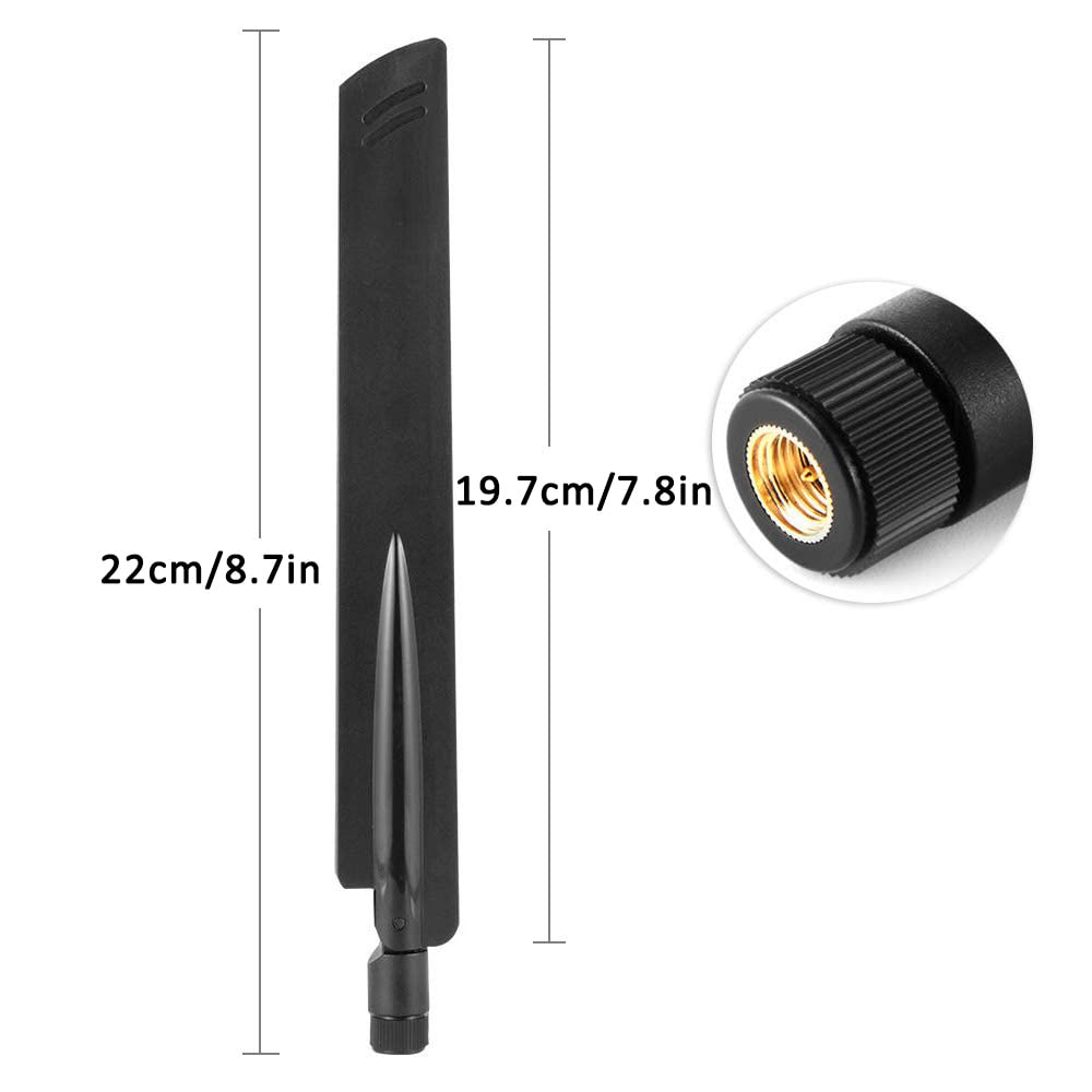 Eightwood 2.4GHz 5GHz WiFi Antenna Dual Band SMA Male Antenna (2-Pack) for Car Trailer Backup Cameras Wireless Security Cameras