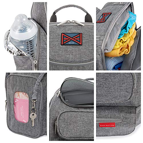 Bag Nation Extra Large Diaper Bag Backpack with Changing Station | Ideal for Twins or 2 Babies | Unisex 3 in 1 with Stroller Straps | Holds All Your Baby’s Essentials (Black)