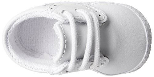 Baby Deer White Leather Saddle Oxford Crib Shoe, Infant, Unisex, Sz 0